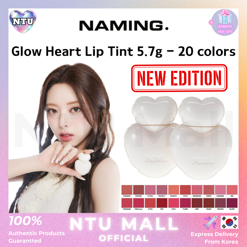 [Naming] ITZY Yuna Pick New Glow Heart Lip Tint 5.7g - 20 màu | Shopee ...