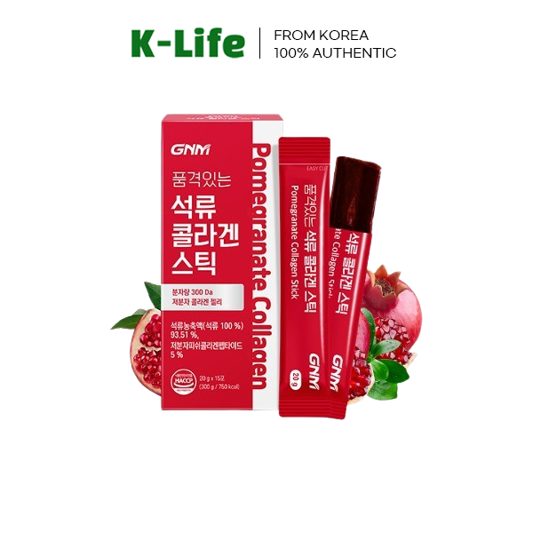 GNM | Thạch Collagen Lựu 300g (20g * 15T) | Nước ép lựu | Peptide Collagen phân tử thấp ...