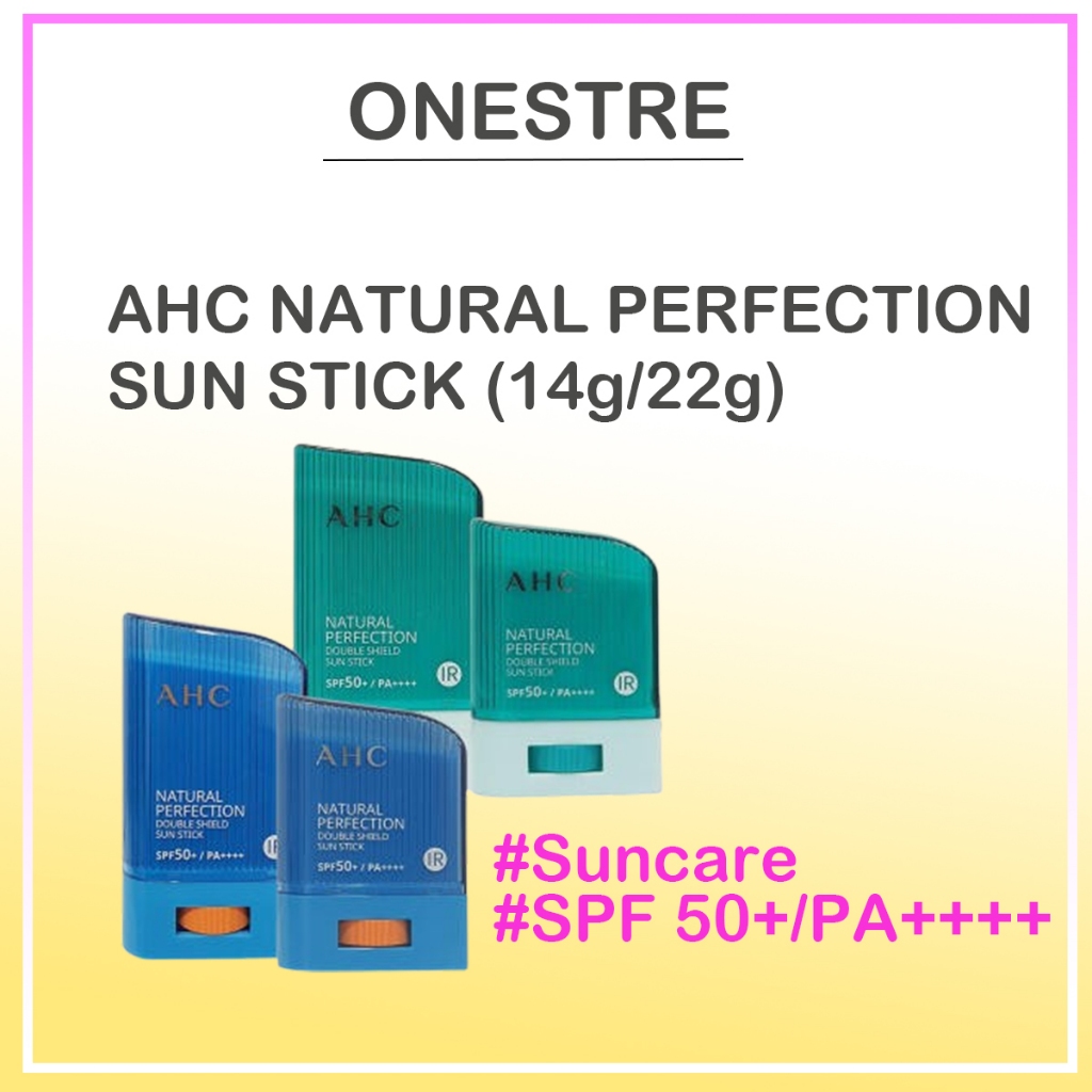 [Ahc]] Natural Perfection Double Shield Sun Stick SPF50 + PA + + + + 14g / 22g | Shopee Việt Nam