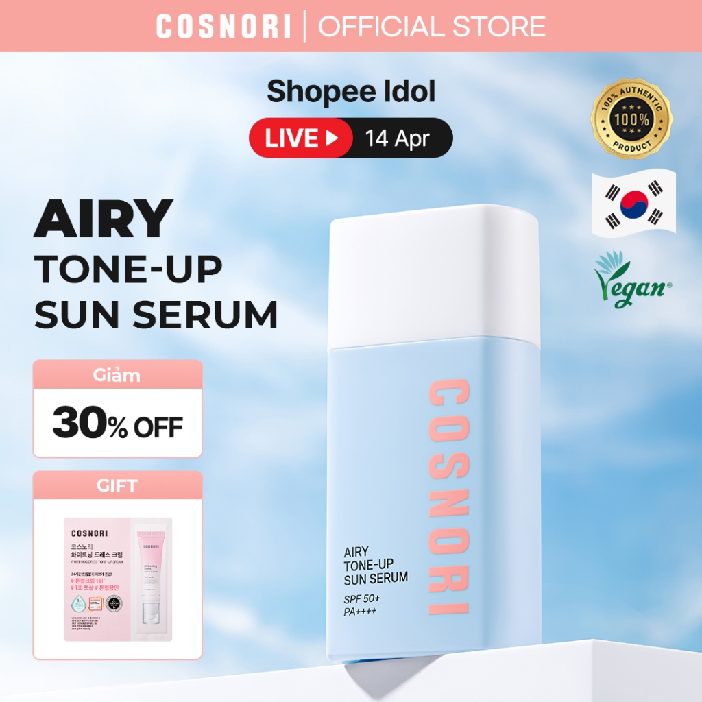 Serum chống nắng COSNORI Airy Tone-up SPF50 + PA + + + | Shopee Việt Nam