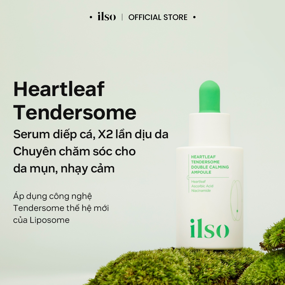 [ ilso Official] Ampoule Diếp Cá Tendersome thuần chay tập trung làm dịu da X 2, giảm sưng viêm ...