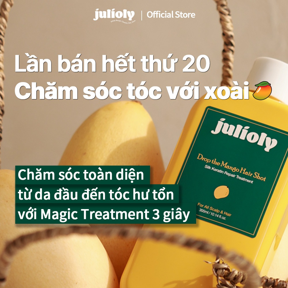 julioly Dầu xả phục hồi sâu da đầu và tóc hư tổn Silk Keratin Repair ...