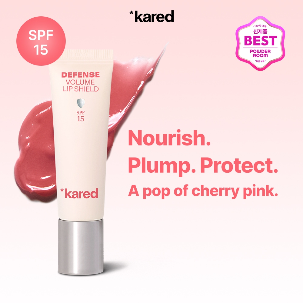 Kared Defense Volume Lip Shield Healthy Pink, SPF 15 Lip Balm & Plumper ...