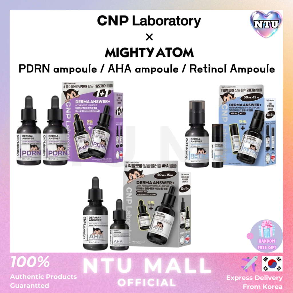 [Mới] CNP x ATOM Collaboration Derma PDRN / AHA / Retinol Ampoule Set ...