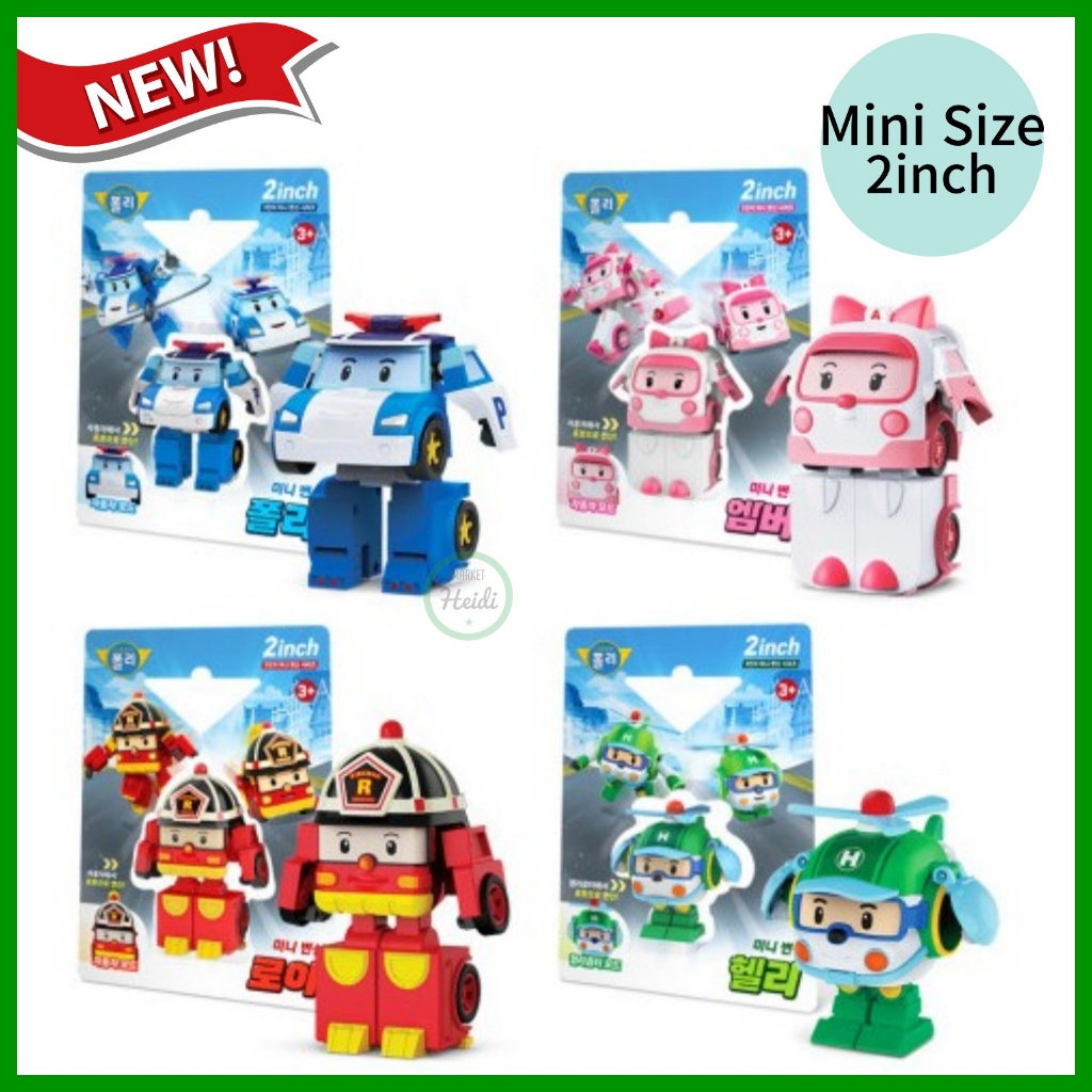 Hàn Quốc 🇰🇷 Đồ chơi Robot mini siêu tốc Robocar Poli 2 inch | Shopee ...