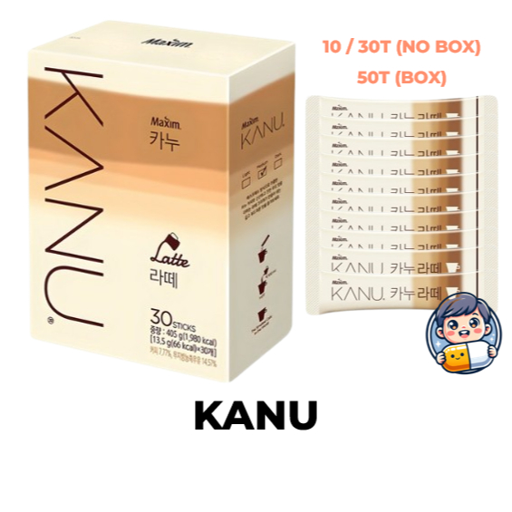 Cà phê hòa tan KANU Latte Korea Maxim (10T / 30T / 50T) | Shopee Việt Nam