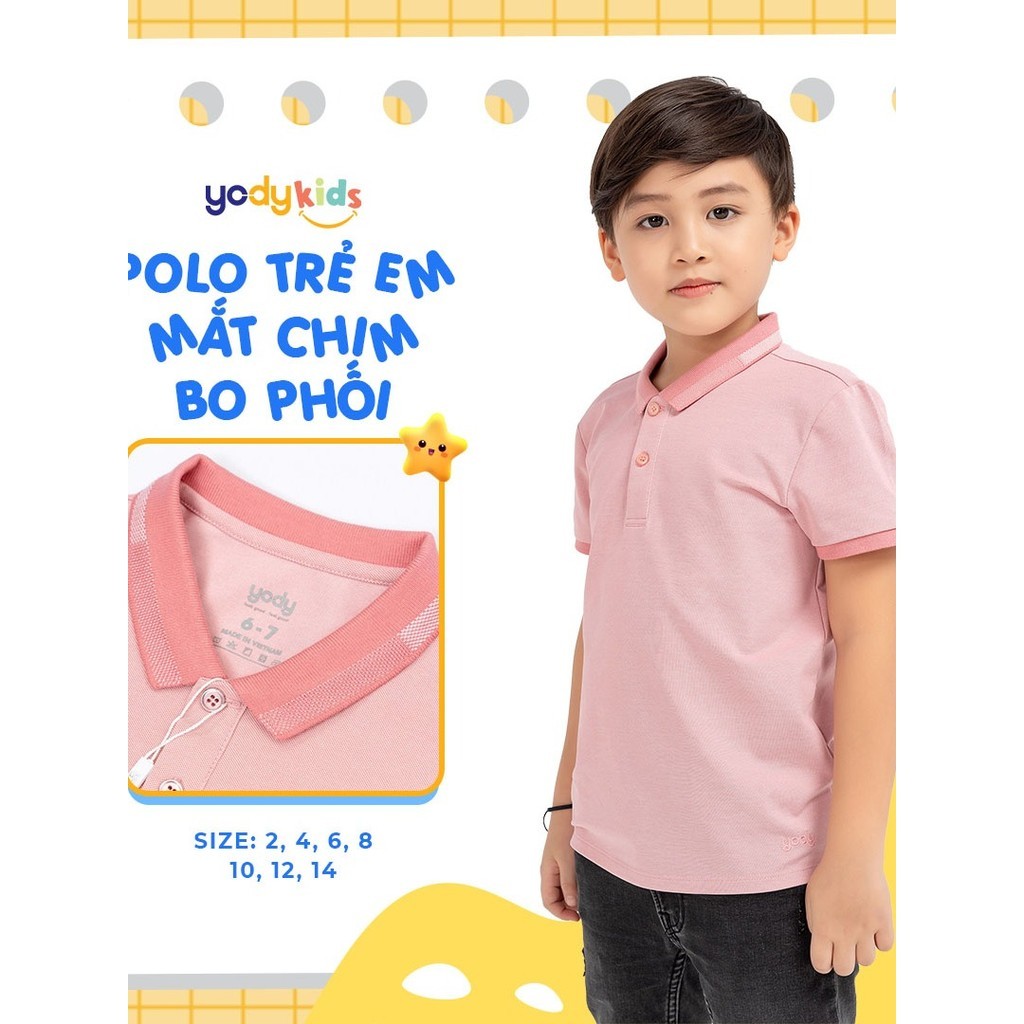 [DG] Áo polo trẻ em YODY chất liệu cafe in hình gấu dễ thương thoáng ...