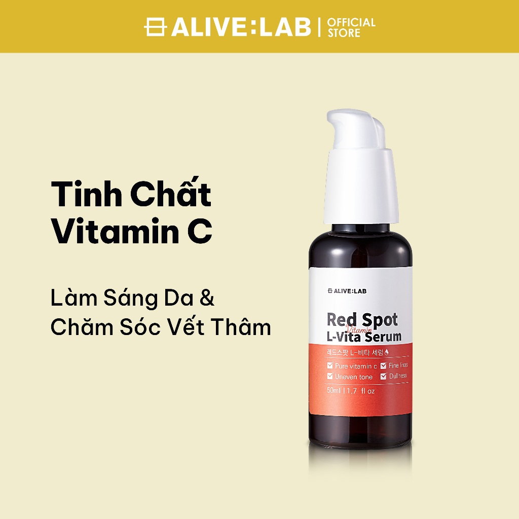 Serum Vitamin C ALIVELAB Red Spot L-Vita 50ml – Dưỡng Trắng, Mờ Thâm Mụn, Chống Lão Hóa Hiệu Qu ...