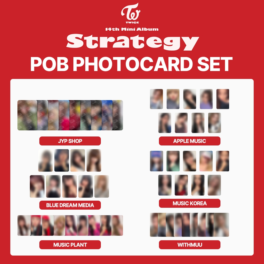 [POB] TWICE Album STRATEGY Official STEP 1,2,3 POB Photocard No Album ...