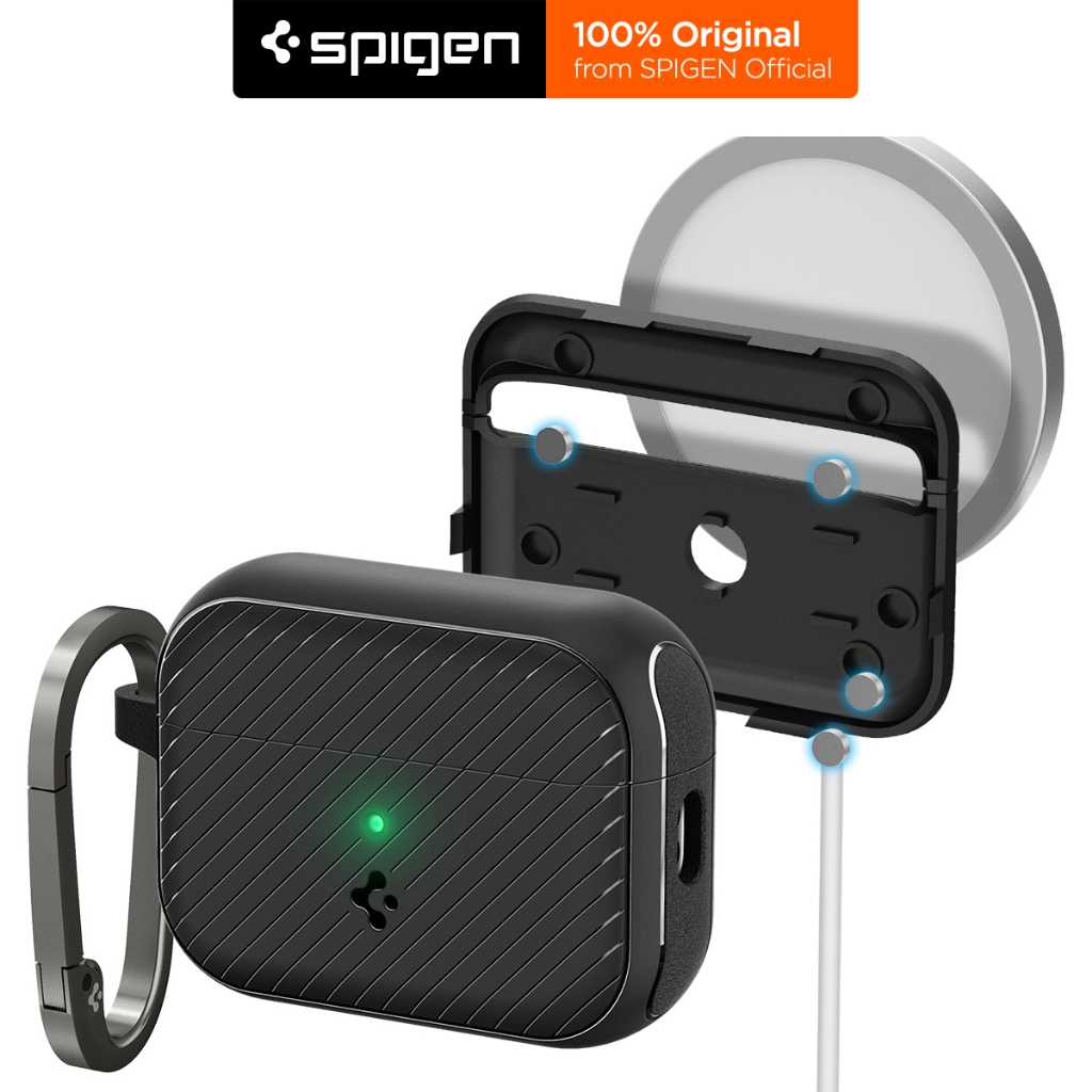 Hỗ trợ từ tính Spigen Mag Armor MagFit Sản xuất cho AirPods Pro (thế hệ ...