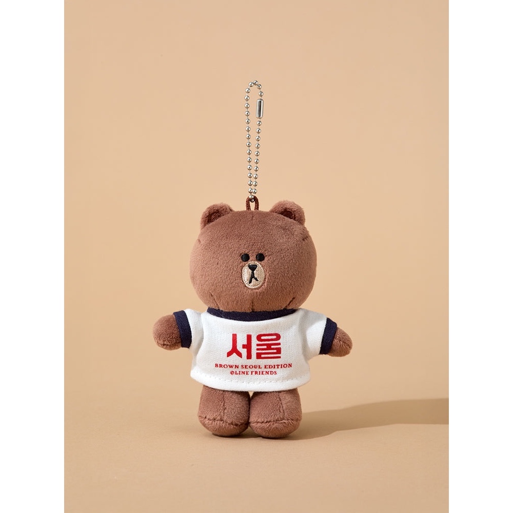 LINE FRIENDS BROWN PLUSH KEYRING PHIÊN BẢN SEOUL | Shopee Việt Nam