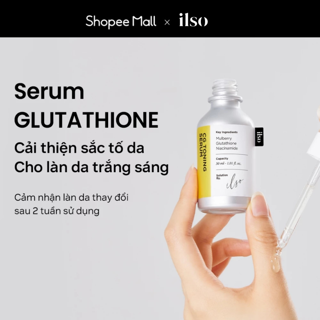 [ ilso Official] Serum dưỡng sáng da, mờ thâm, nám ilso Glutathione CG Toning Serum 30ml ...
