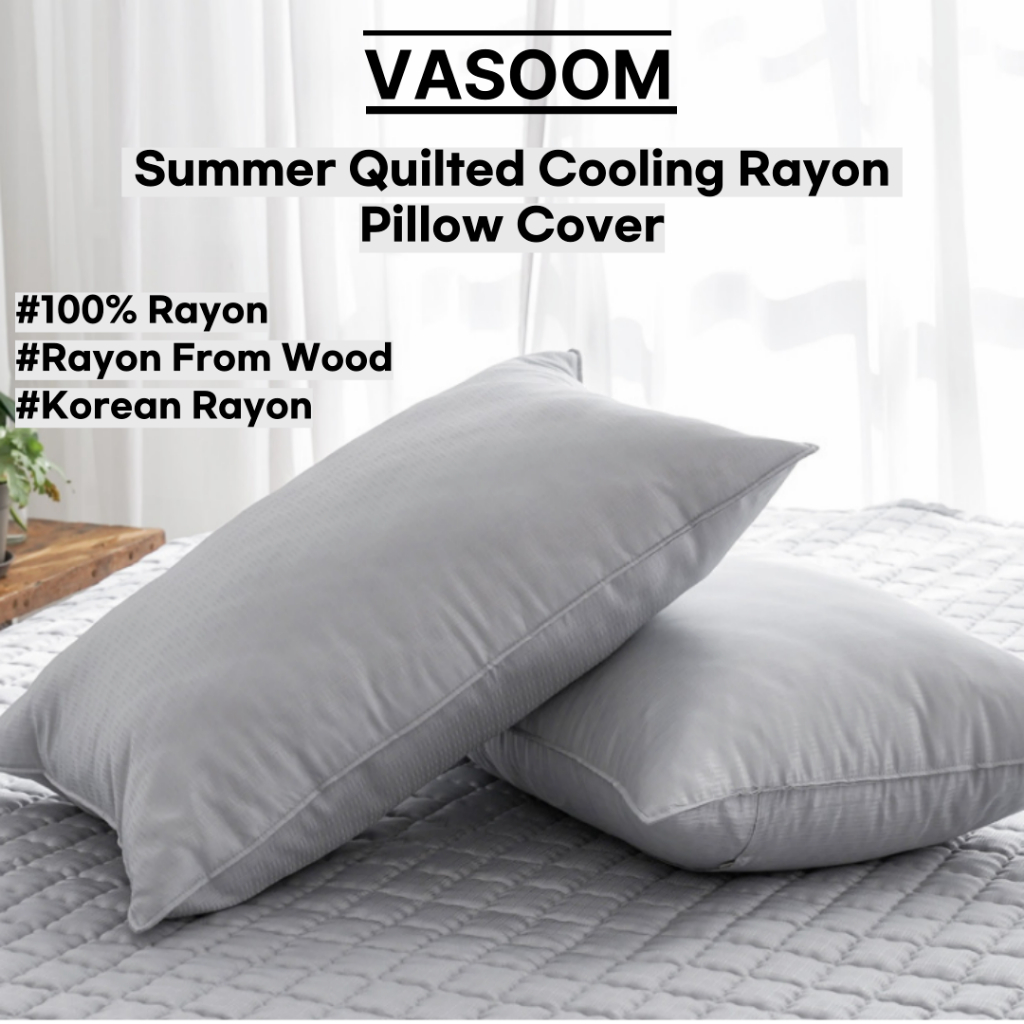 [VASOOM] Vỏ gối Rayon làm mát bằng chăn mùa hè | 100% Rayon Hàn Quốc ...