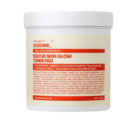 SODOWE Sulphur Skin Glow Toner Pad 60pads | Shopee Việt Nam