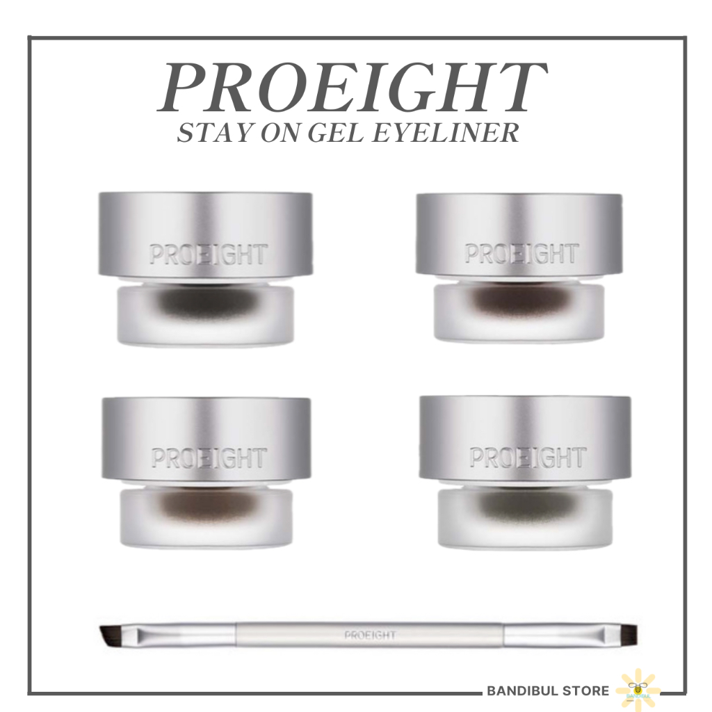 [PROEIGHT] STAY ON GEL EYELINER/ EYELIVER&BRUSH SET | Shopee Việt Nam