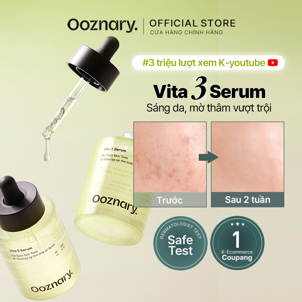 Ooznary Vita3 Serum giúp sáng da mờ thâm, làm dịu da For Blemish Care 50ml | Shopee Việt Nam