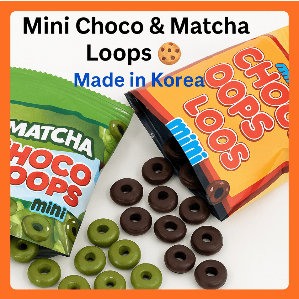 [Sản xuất tại Hàn Quốc] Mini Choco Loops / Matcha Choco Loops Cookies ...