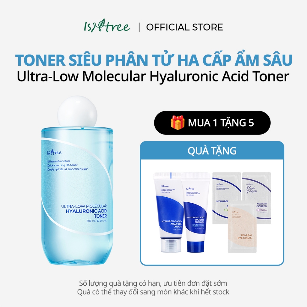 ISNTREE Toner Cấp Ẩm Siêu Phân Tử Hyaluronic Acid Toner 300ml | Shopee ...