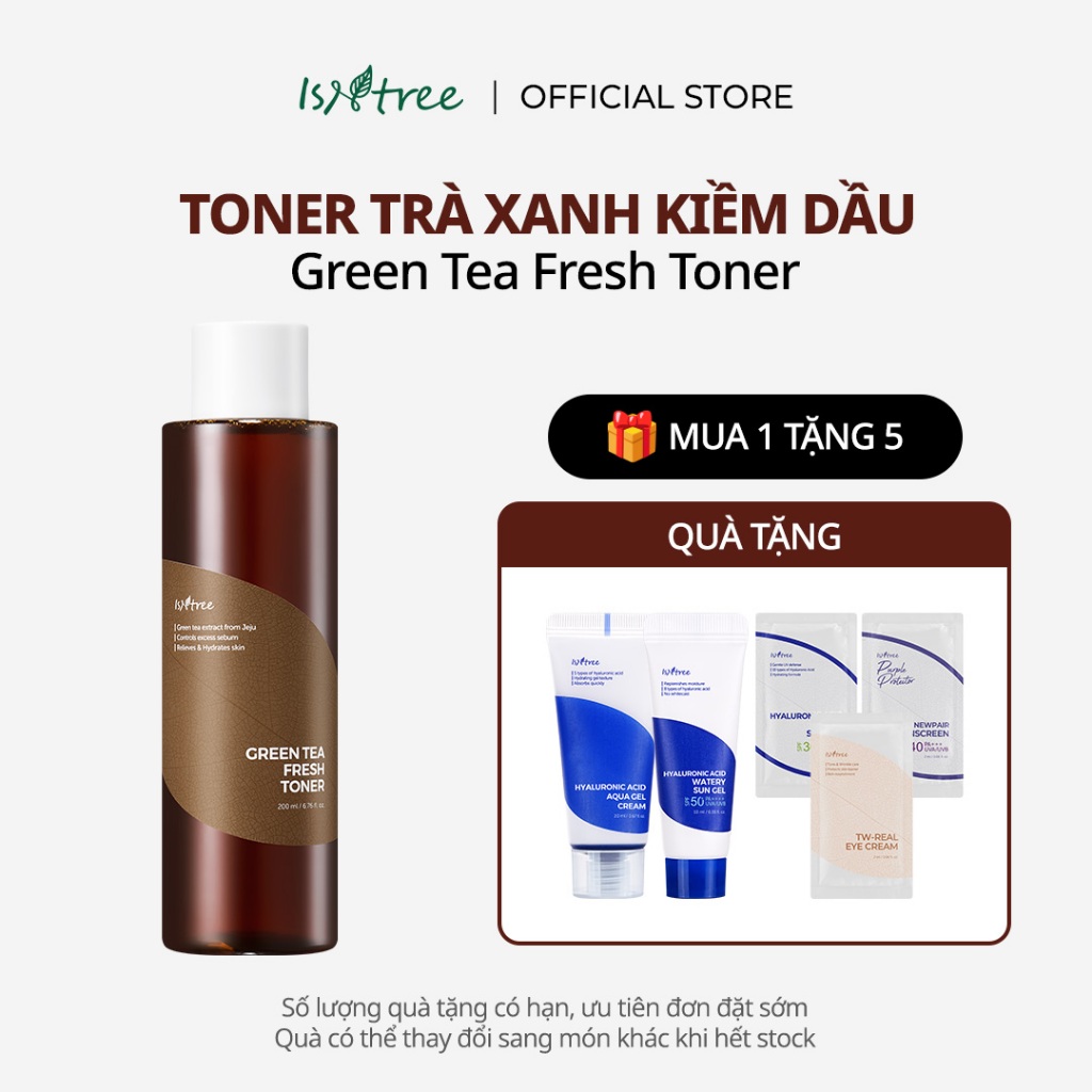 ISNTREE Toner Trà Xanh Kiềm Dầu 200ml | Shopee Việt Nam