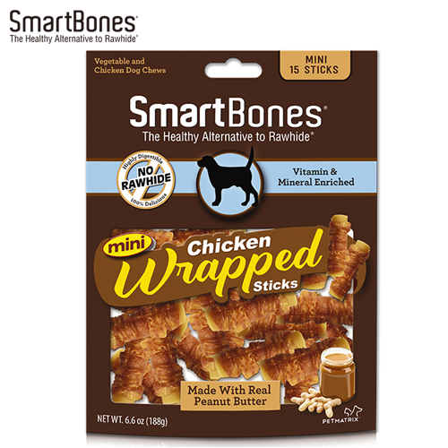 [SmartBones] Chicken Wrapped Peanut Butter Sticks Mini for Dogs 188g ...