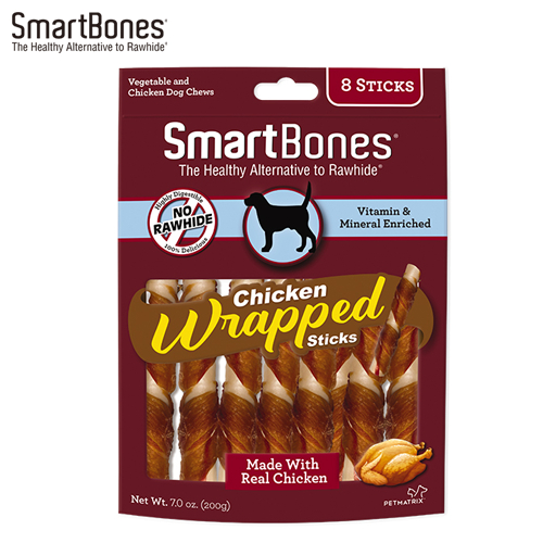 [SmartBones] Chicken Wrapped Sticks Regular for Dogs 200g(8p) | Shopee ...
