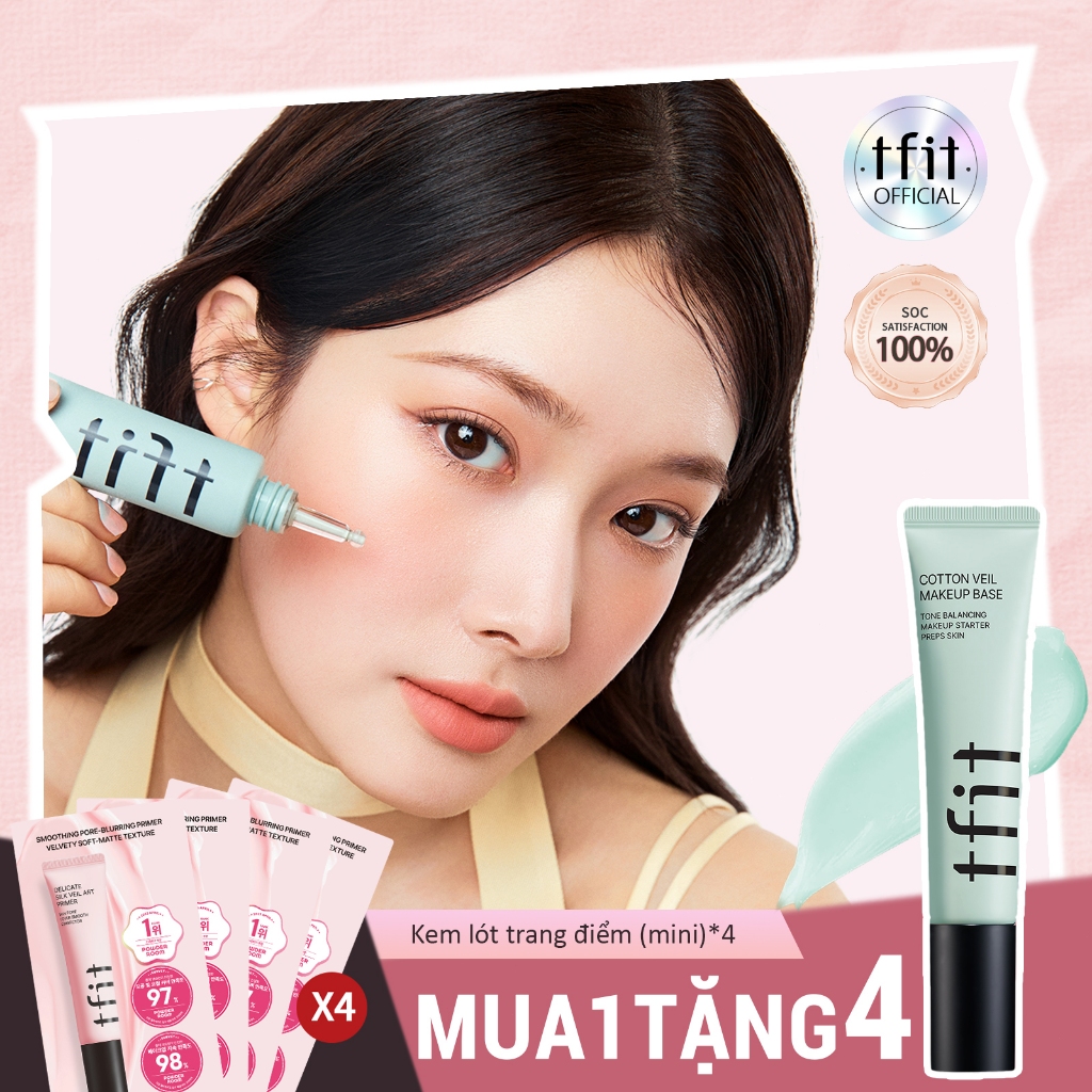 [TFIT Official] Kem Lót Xanh Cotton Veil Makeup Base 01 Pure Green 30ml ...
