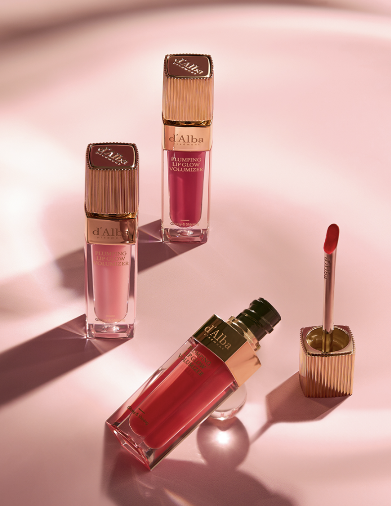 [D 'alba] Plumping Lip Glow Mood Volumizer 5ml (Pink Feeble / Posy Rose ...