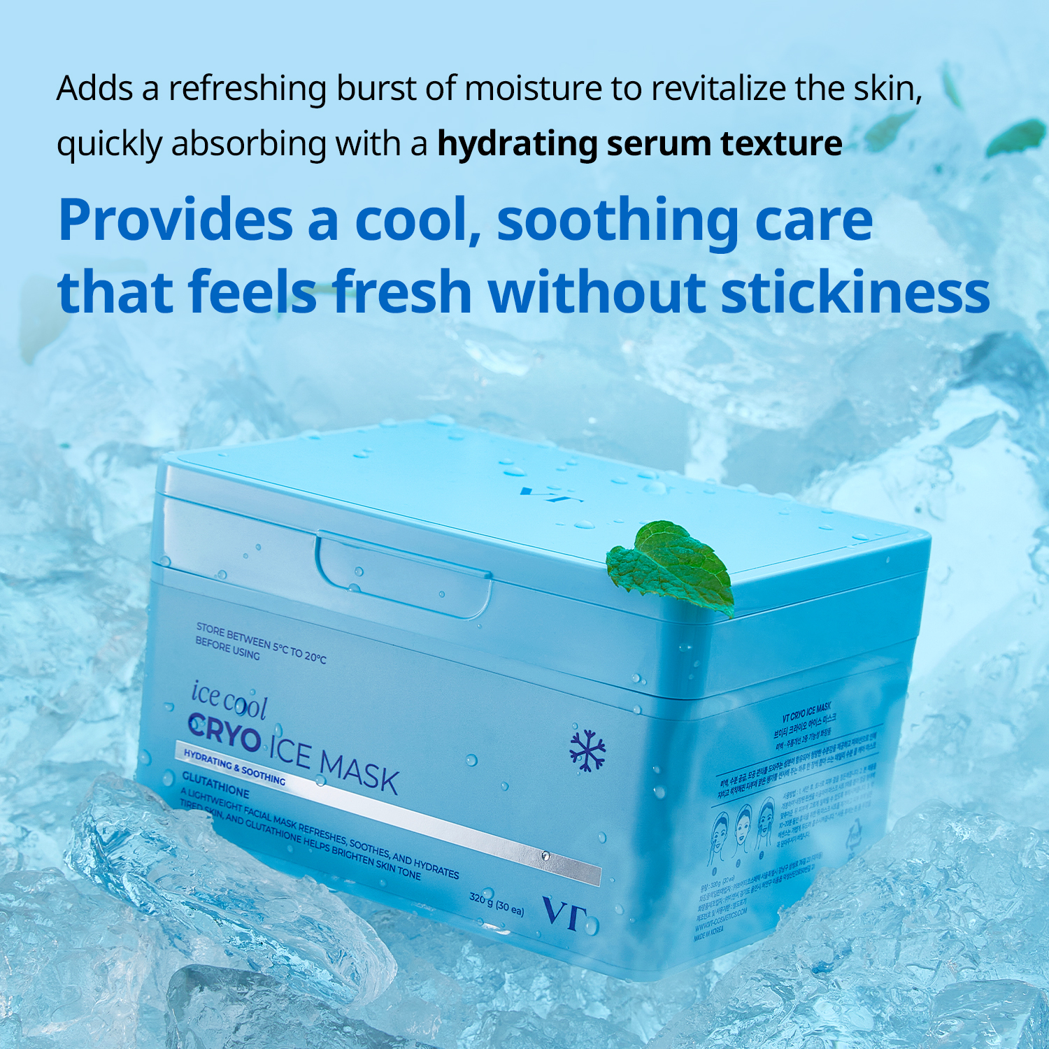 [VT] Mặt nạ làm mát CRYO ICE 30ea Làm dịu da & dưỡng ẩm [Flagship chính thức] | Shopee Việt Nam