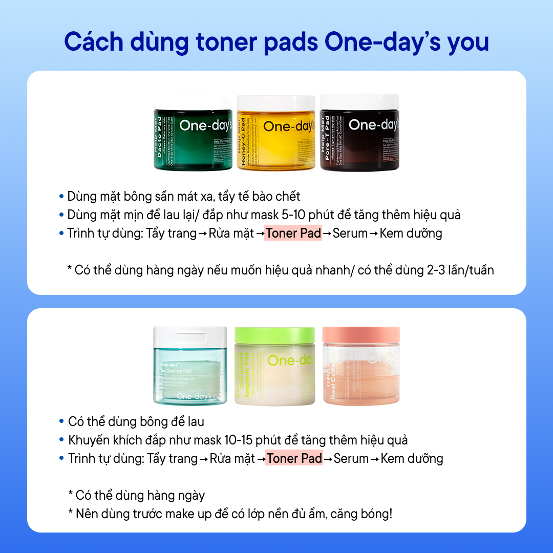 [Toner Pad One Day's You Chính Hãng] 7 Loại Bông Đắp Đa Năng – Tẩy Da ...