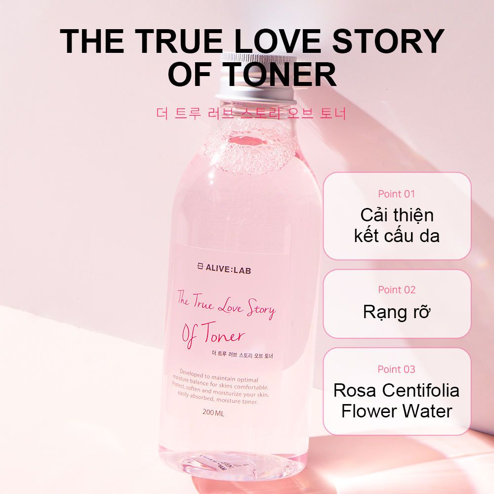 Nước Hoa Hồng ALIVELAB The True Love Story Dưỡng Ẩm Cho Làn Da Khô, Hoàn Toàn Không Chứa Cồn ...