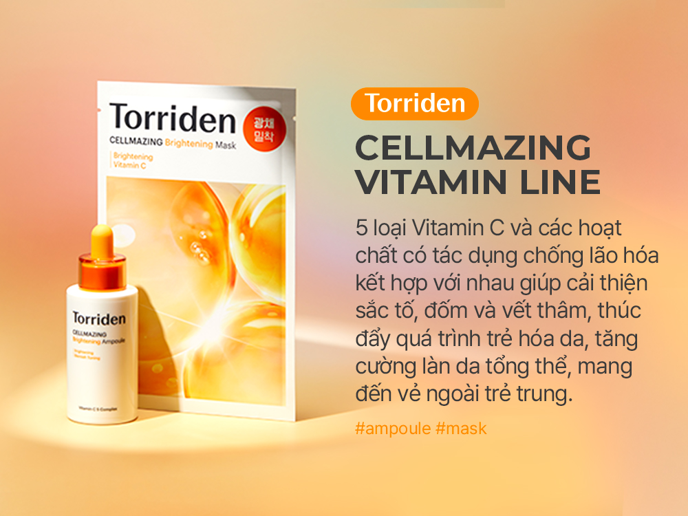 [Torriden Chính hãng] Mặt nạ giấy dưỡng trắng sáng da CELLMAZING chứa ...