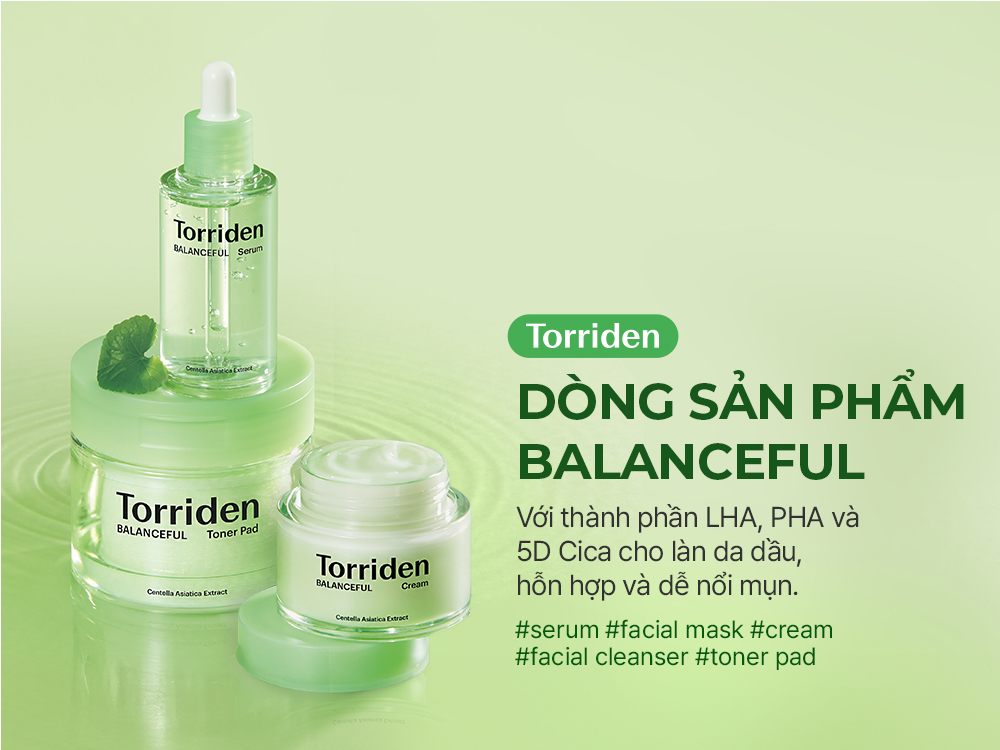 [Torriden Chính hãng] Bộ kit thử BALANCEFUL CICA, gồm sữa rửa mặt 30ml ...