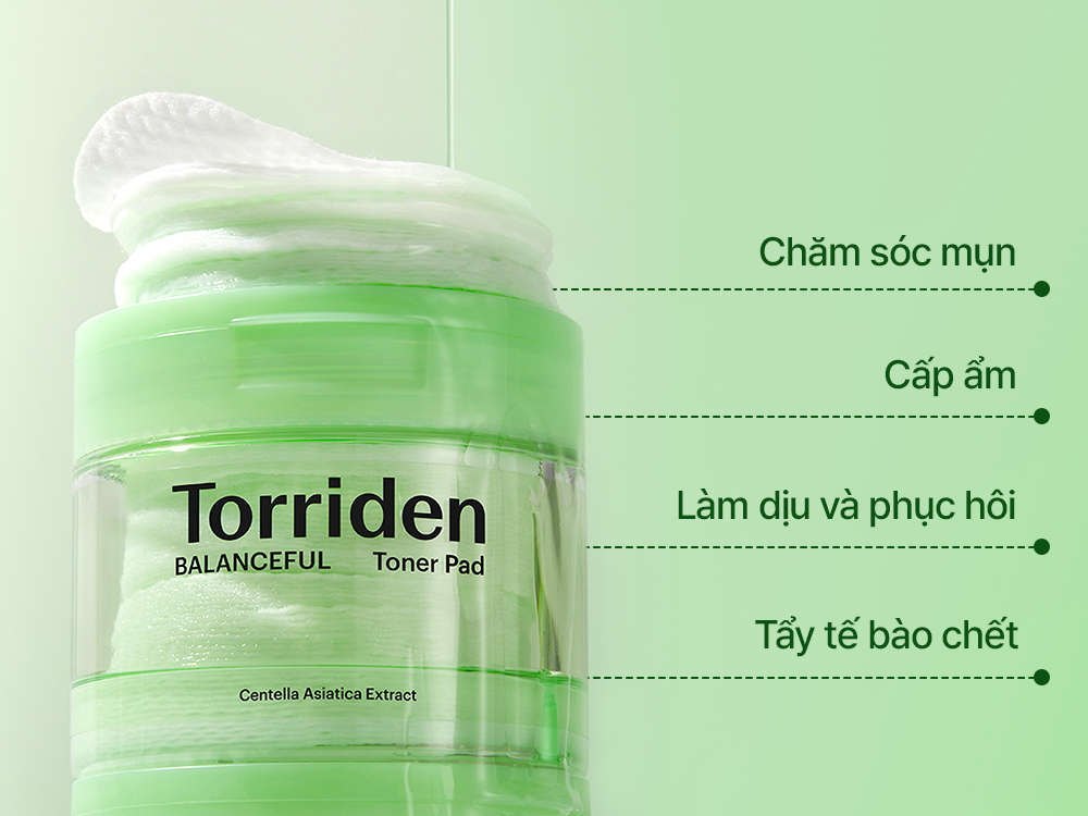 [Torriden Chính hãng] [MINI] Toner Pad hàng ngày BALANCEFUL CICA ...