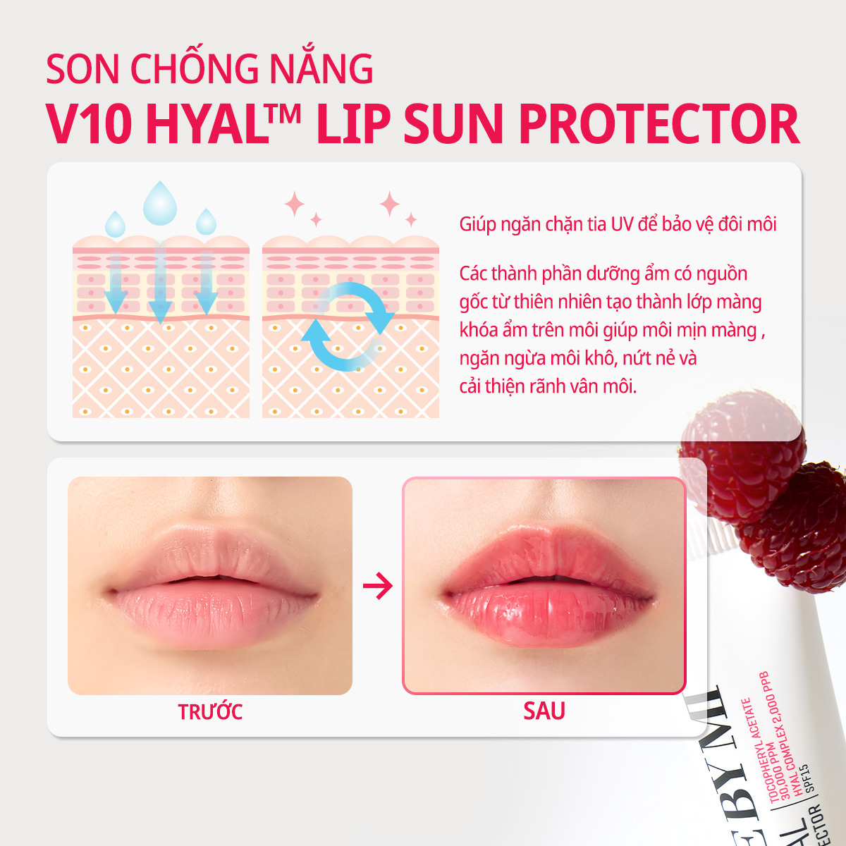 [SOME BY MI] Son chống nắng ngăn UV chứa vitamin V10 HYAL LIP SUN ...