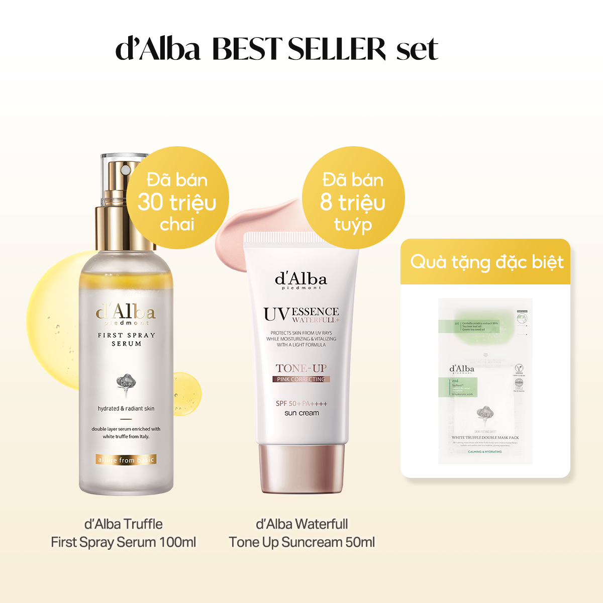 [d'Alba Official] SET d'Alba Best Seller (Mist Serum 100ml + KCN Tone ...