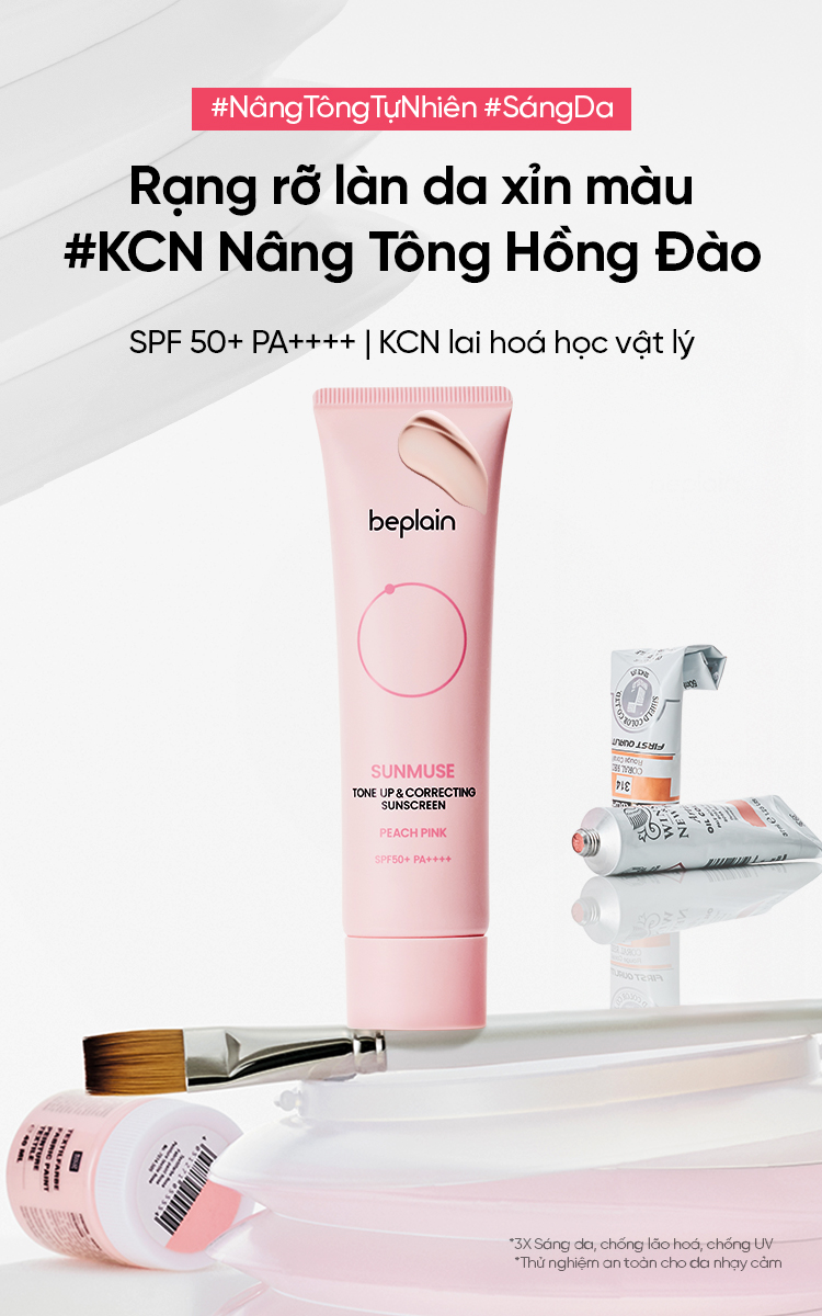 [Beplain Chính Hãng] Kem chống nắng BEPLAIN Sunmuse lai Vật Lý & Hoá Học, Nâng Tone hồng rạng rỡ ...