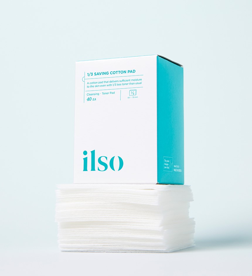 [ ilso Official] Bông Cotton siêu tiết kiệm, đắp Toner, Lotion ilso 1/3 Saving Cotton Pad 40pcs ...
