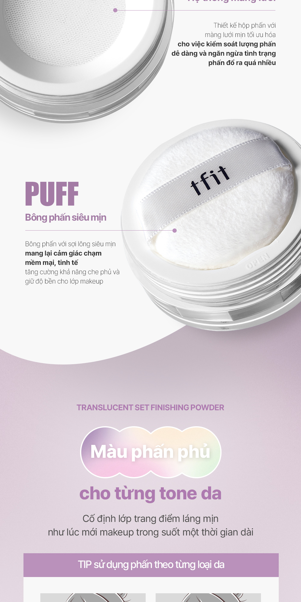 Phấn phủ TFIT Translucent Set Finishing Powder, phấn phủ kiềm dầu tức ...