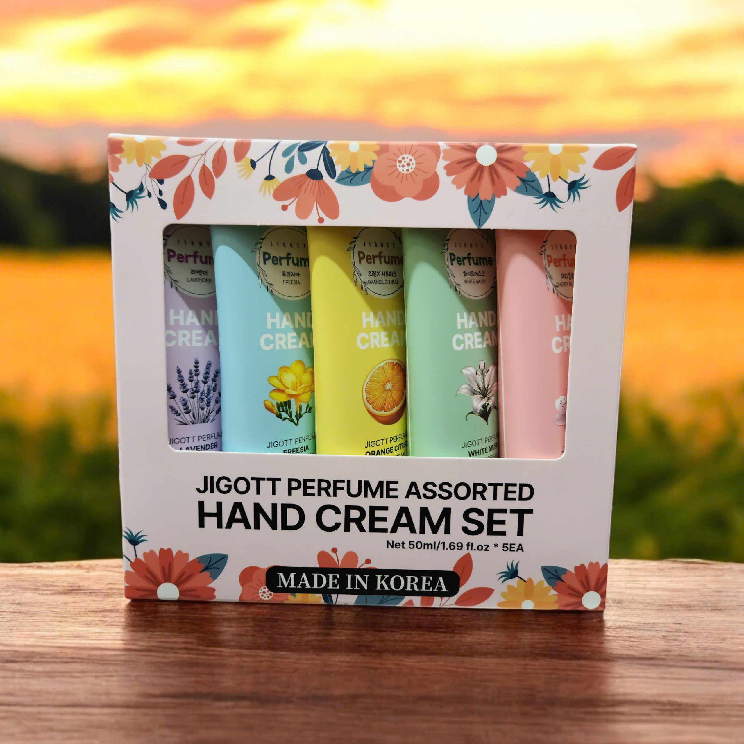 Bộ kem dưỡng da tay Jigott perfume assorted hand cream set 50ml x 5ea | Shopee Việt Nam