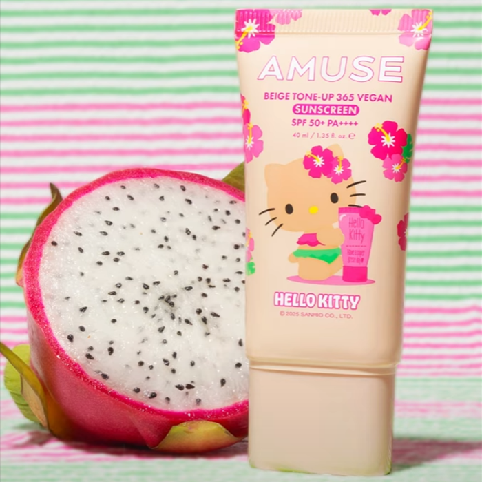 [AMUSE x TANNING HELLO KITTY] Kem chống nắng màu be mới 365 Vegan SPF50 ...