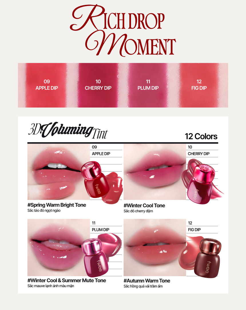 [fwee] 3D Voluming Tint — 12 Màu (3.8g) | Shopee Việt Nam