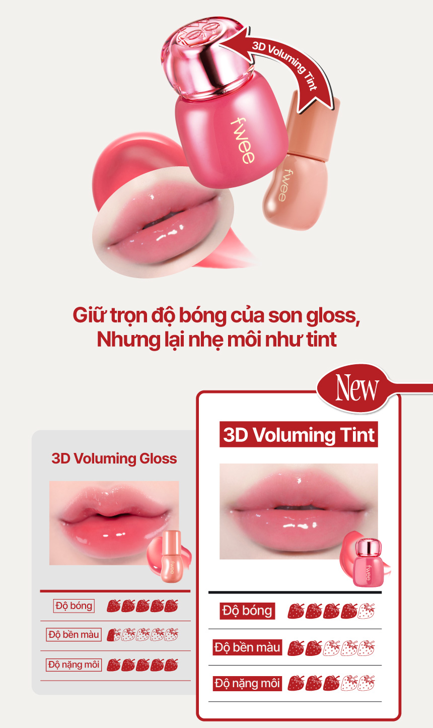 [fwee] 3D Voluming Tint — 12 Màu (3.8g) | Shopee Việt Nam