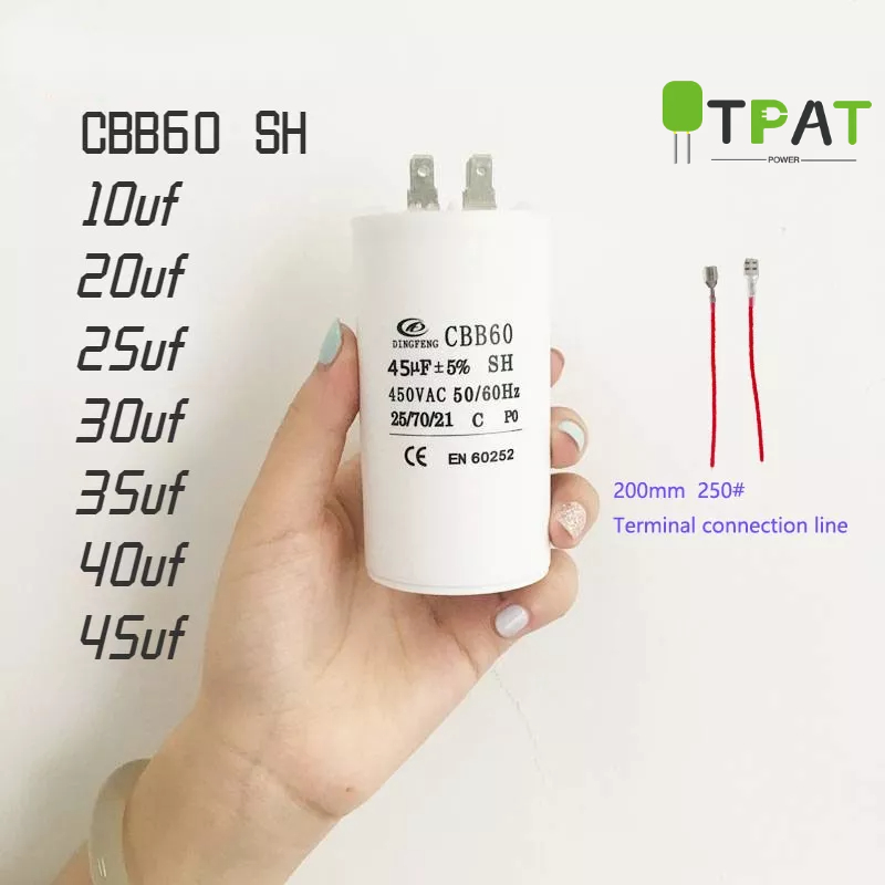 Tụ Điện CBB60 10uf 20uf 25uf 30uf 35uf 40uf 45uf 450V.AC Chất Lượng Cao | Shopee Việt Nam