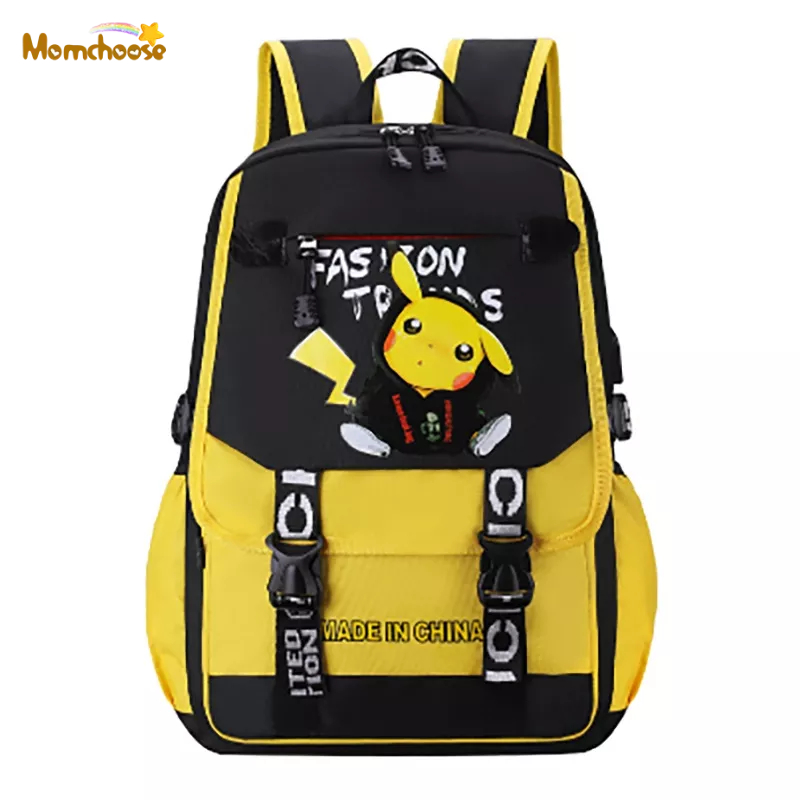 MOMCHOOSE student backpack Pikachu backpack, cute Pikachu, lightweight ...