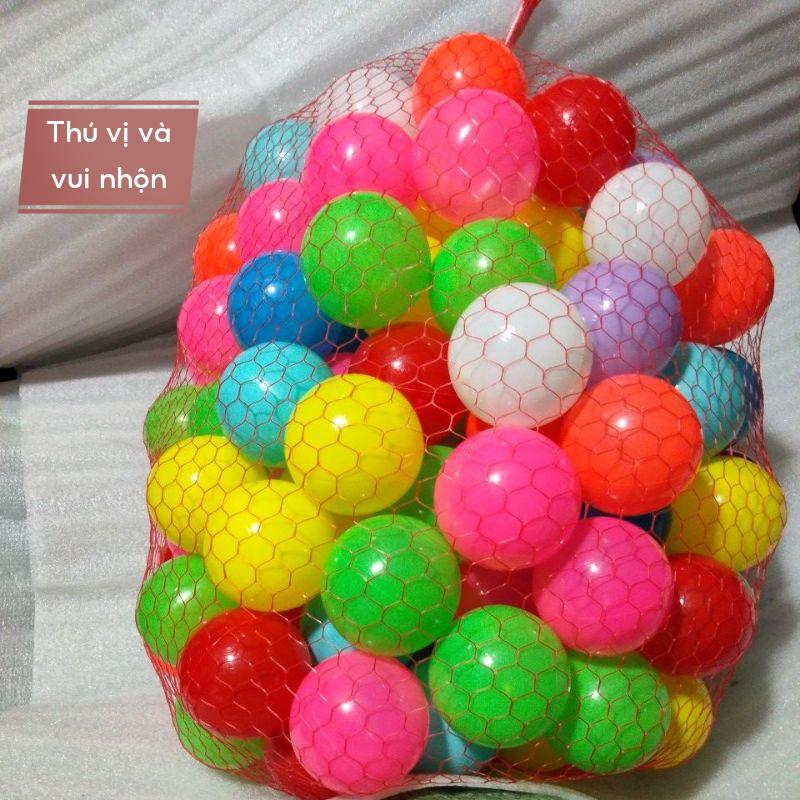 Bộ 100 Quả Bóng Nhựa Mềm An Toàn Kích Thước 5 5cm Màu Sắc đa Dạng Cho