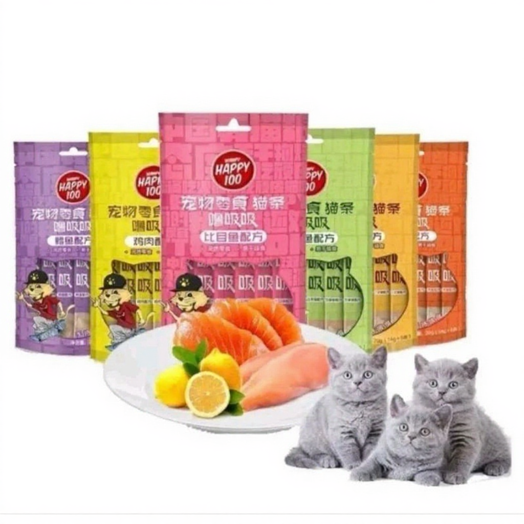 Súp thưởng Wanpy Happy 100 cho mèo Gói 5 thanh đủ vị. | Shopee Việt Nam