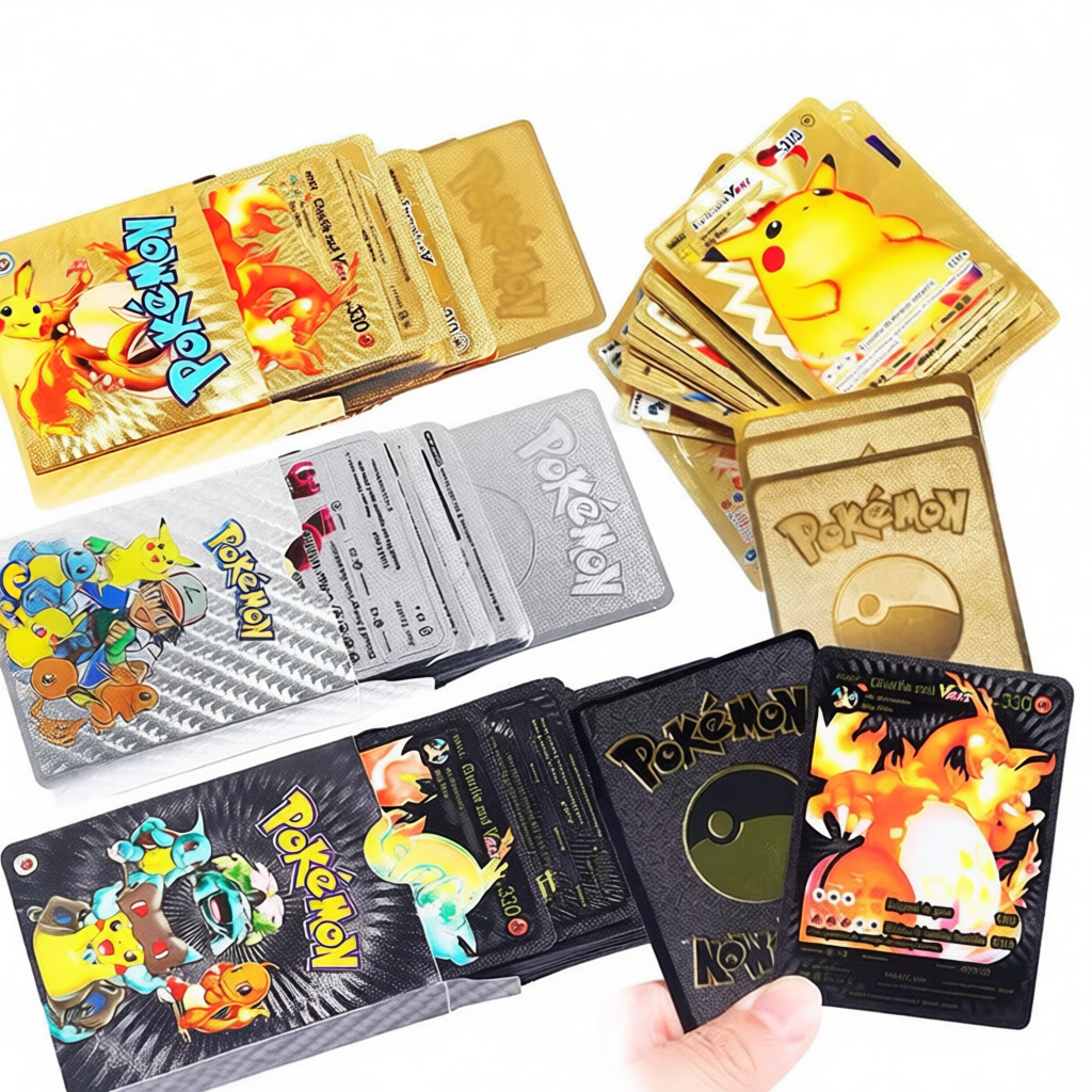 Bộ 55 Thẻ Bài Pokemon Kim Loại Màu Vàng Kim Vmax GX | Shopee Việt Nam
