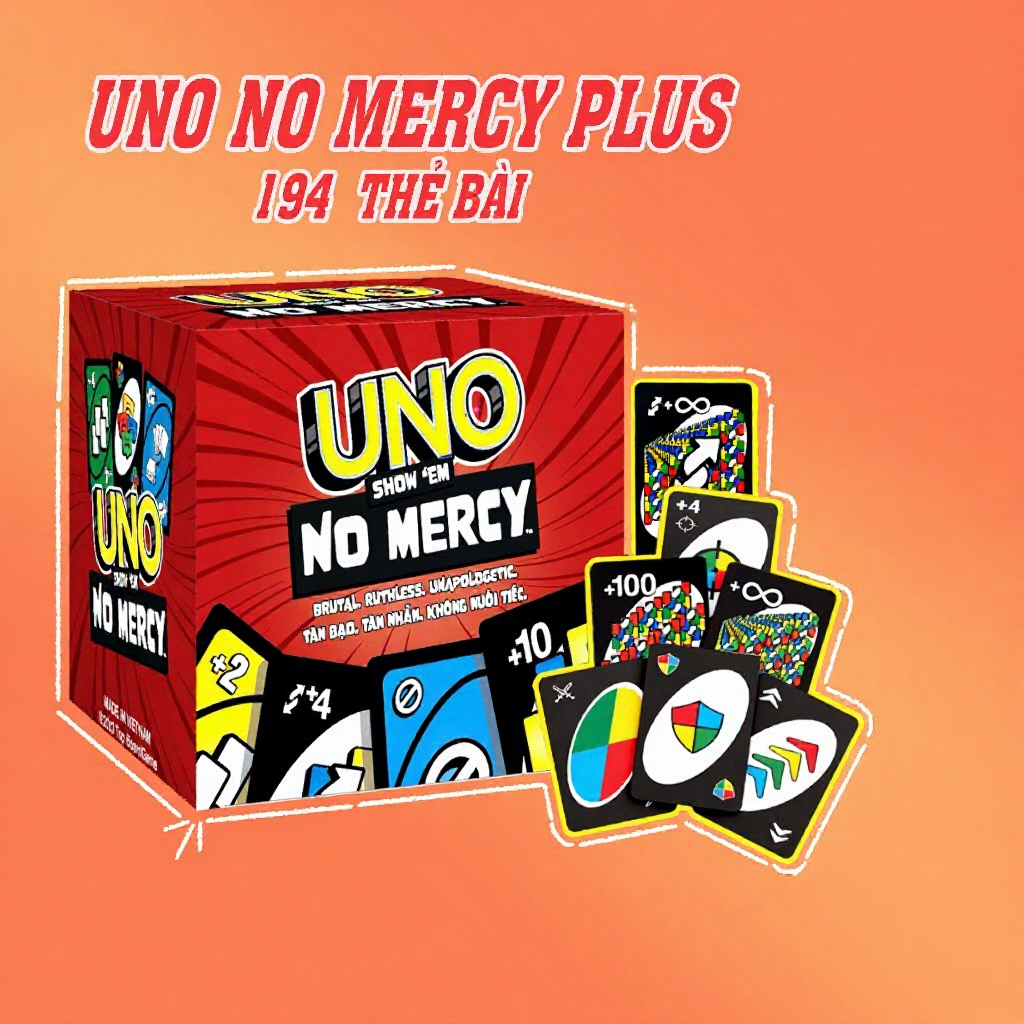 UNO NOMERCY cuộc chơi nâng cấp,UNO +100 luật chơi khắc nghiệt, trò chơi ...