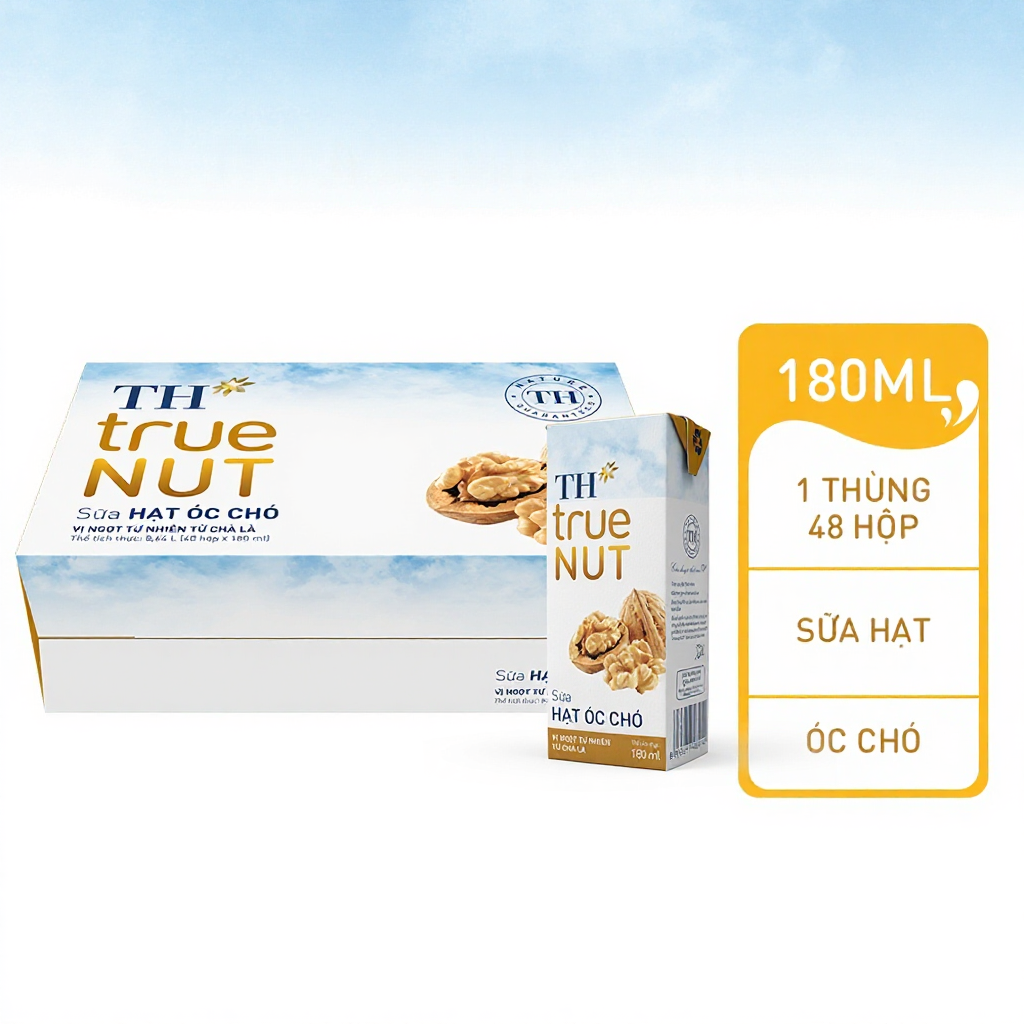 [LIVESTREAM] Thùng sữa hạt óc chó TH True Nut 180ml x 48 hộp | Shopee ...