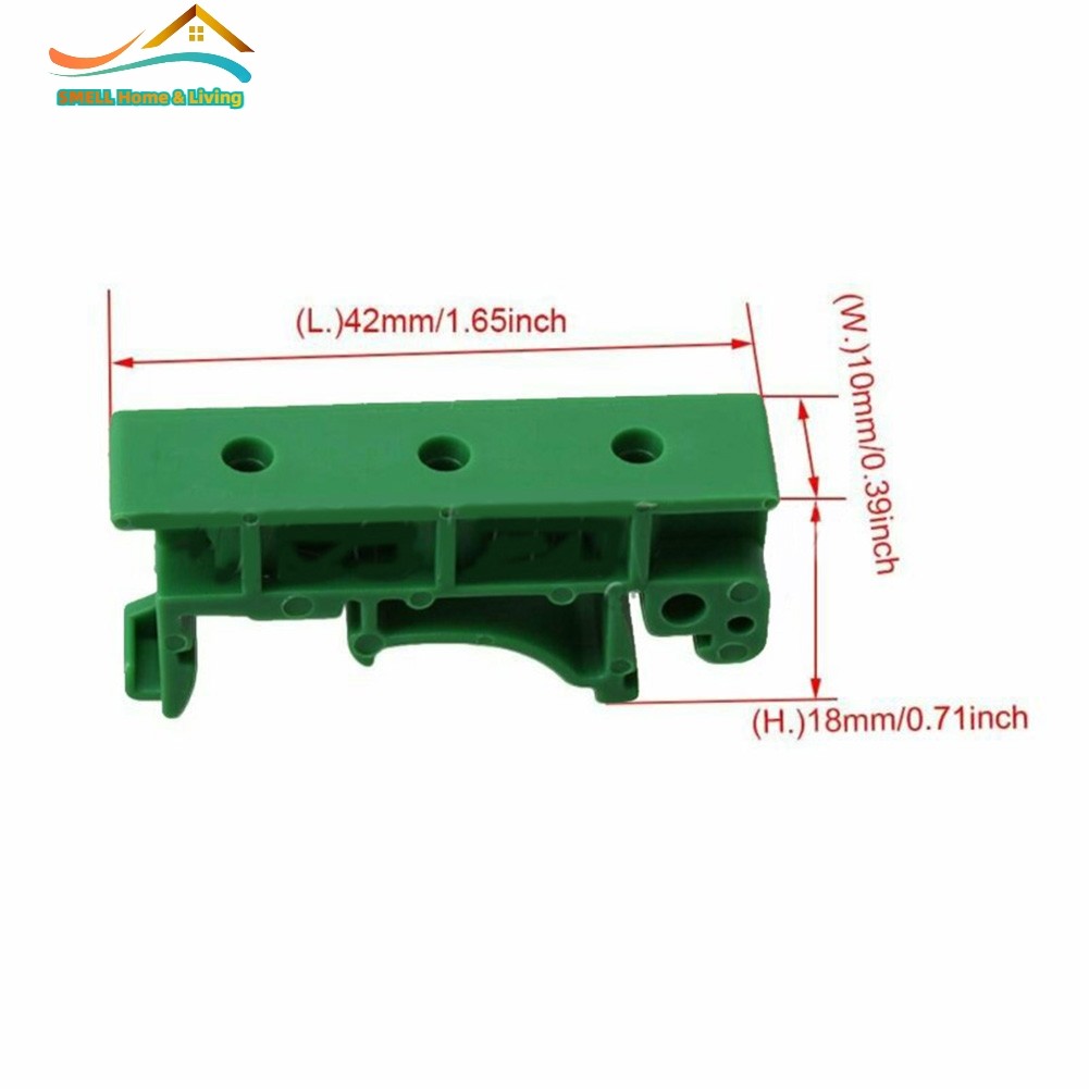 [Smellshi] 1 Bộ PCB DIN C45 Rail Mount Adapter PCB Mount Bracket Clip ...